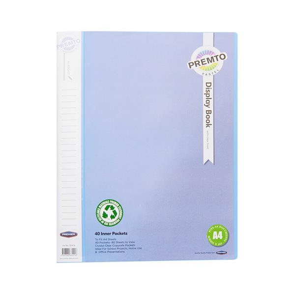 Premto Pastel A4 40 Pocket Display Book Cdu - Cornflower Blue – The ...